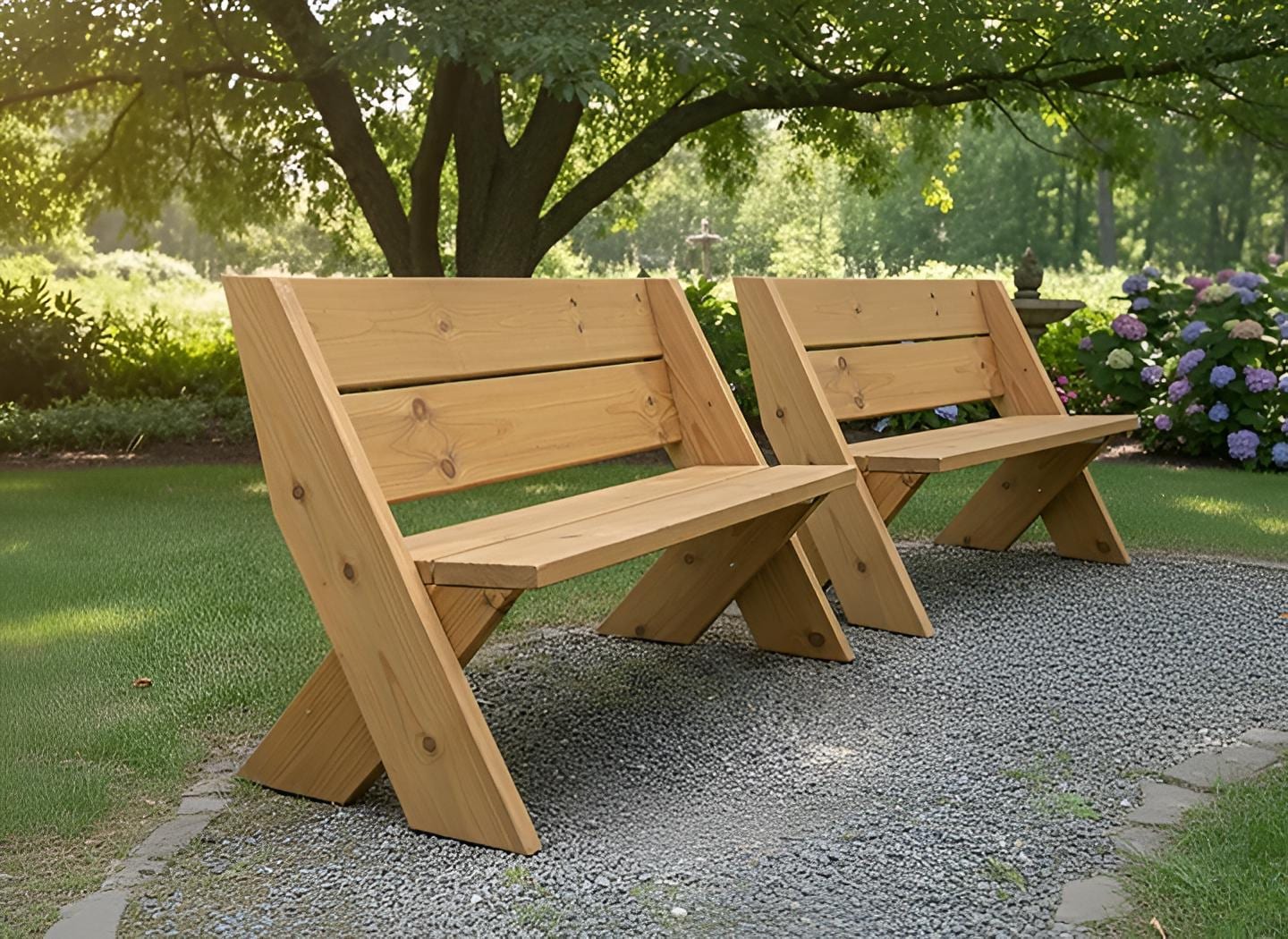 DIY Outdoor Bench Plans: Simple Wooden Bench Build Plan | Easy Backyard ...