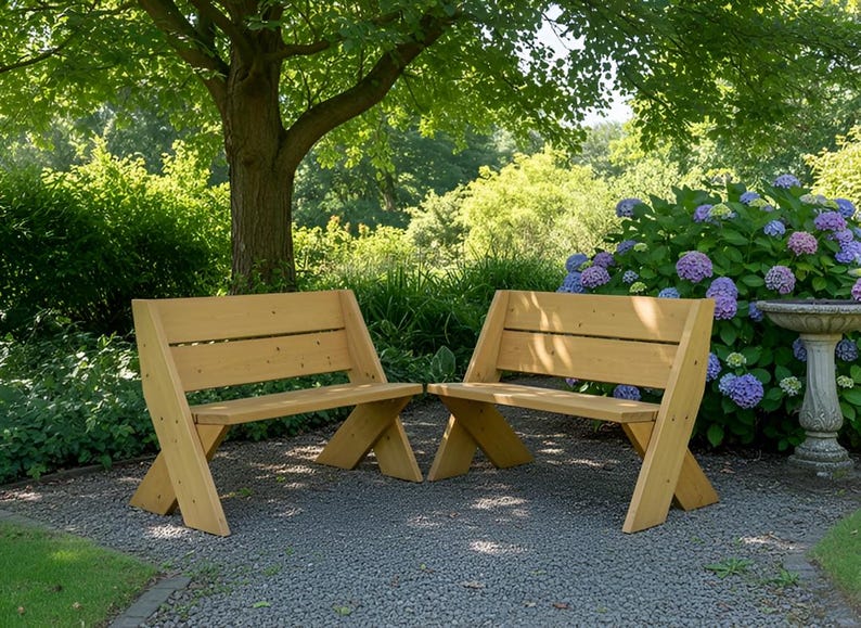 DIY Outdoor Bench Plans: Simple Wooden Bench Build Plan | Easy Backyard ...