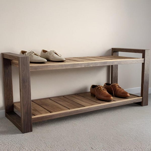 Wooden Shoe Rack Pdf - Etsy