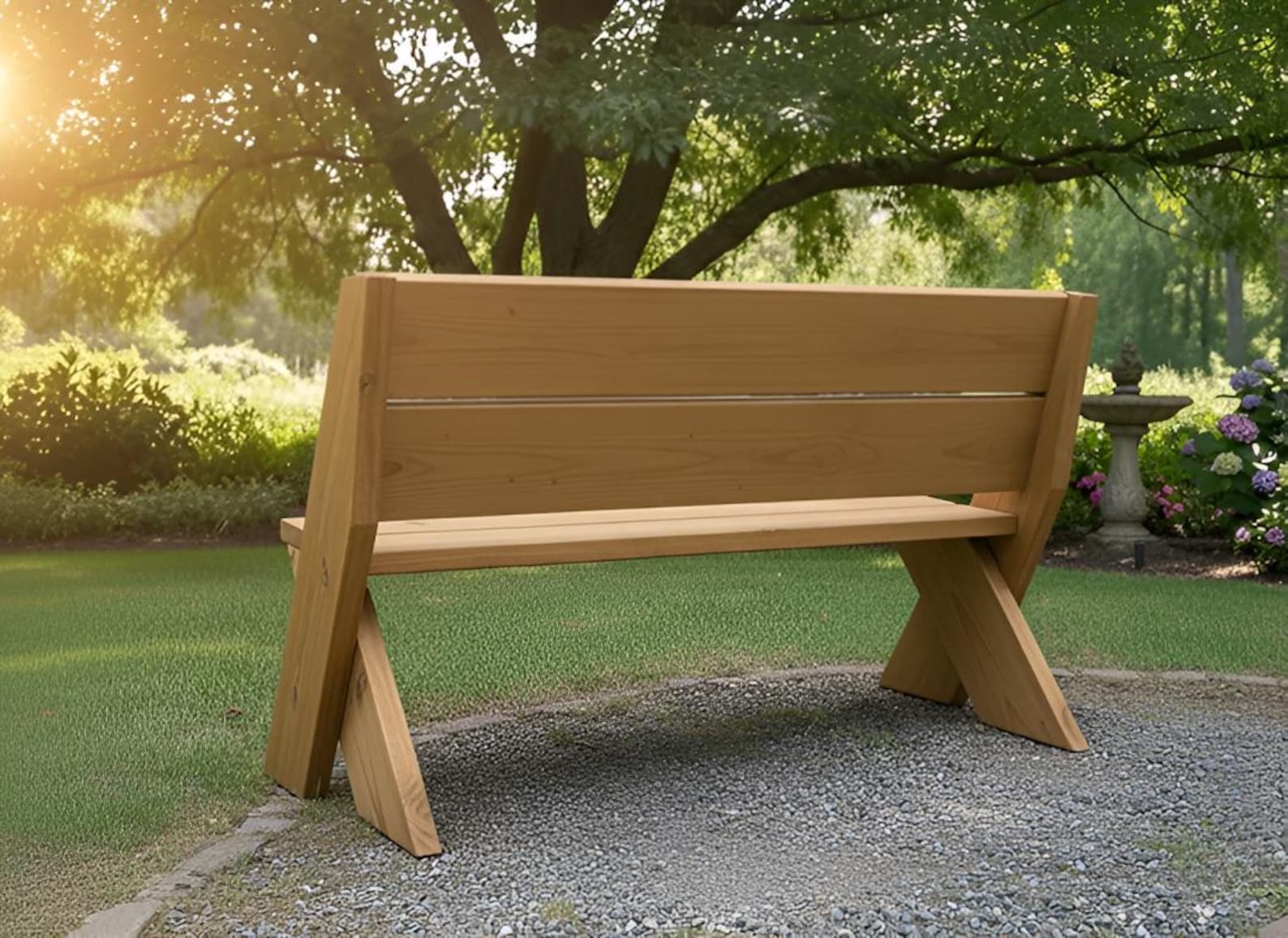 DIY Outdoor Bench Plans: Simple Wooden Bench Build Plan | Easy Backyard ...