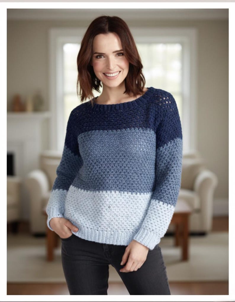Crochet Pullover Pattern PDF | Easy Crochet Sweater Pattern | Women ...