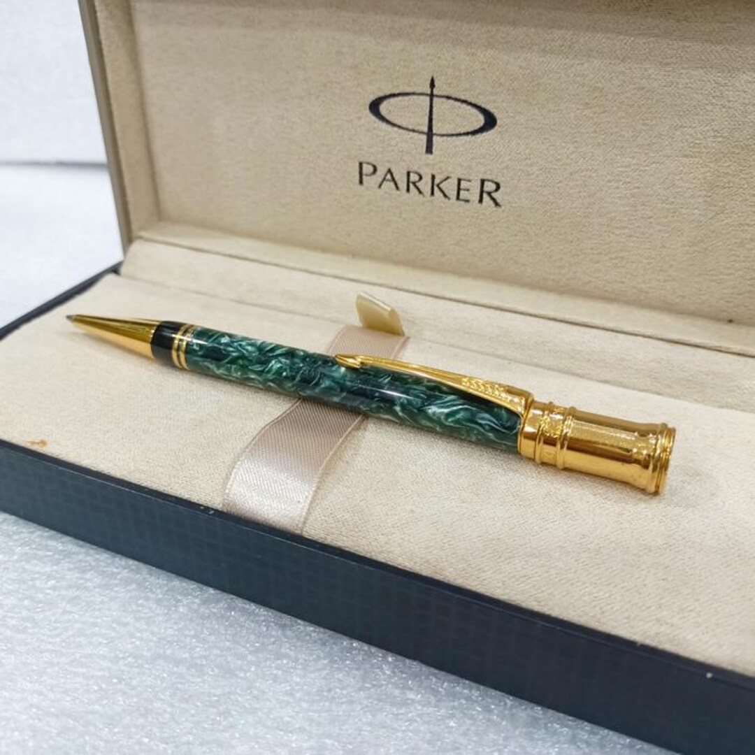 Vintage Parker Duofold Emerald Marble Ballpoint Pen Original UK - VP368 ...