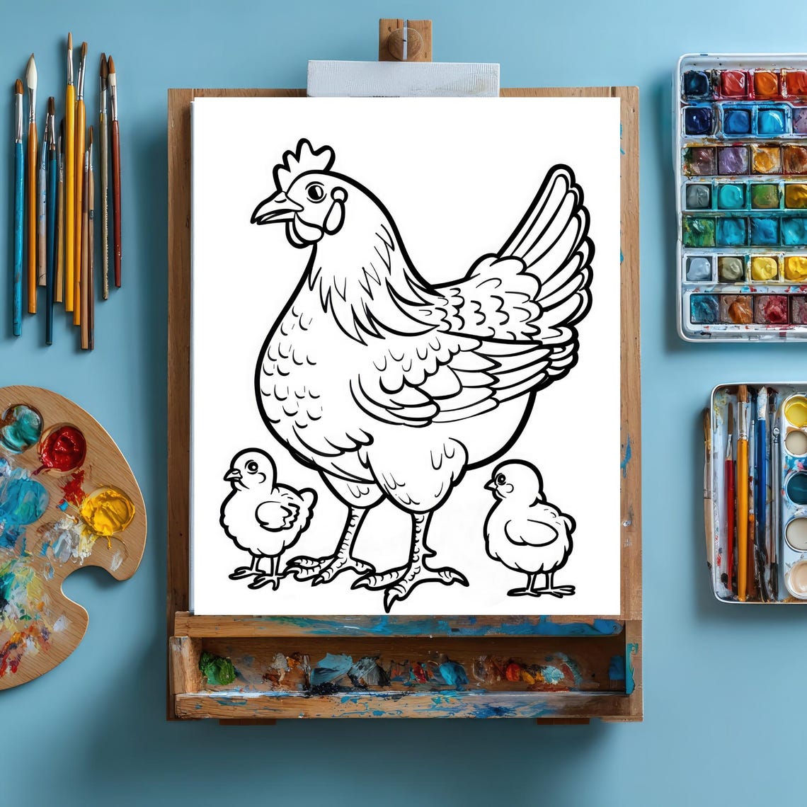 Cute Farm Animals Coloring Book for Kids – Printable PDF, Baby Animals ...