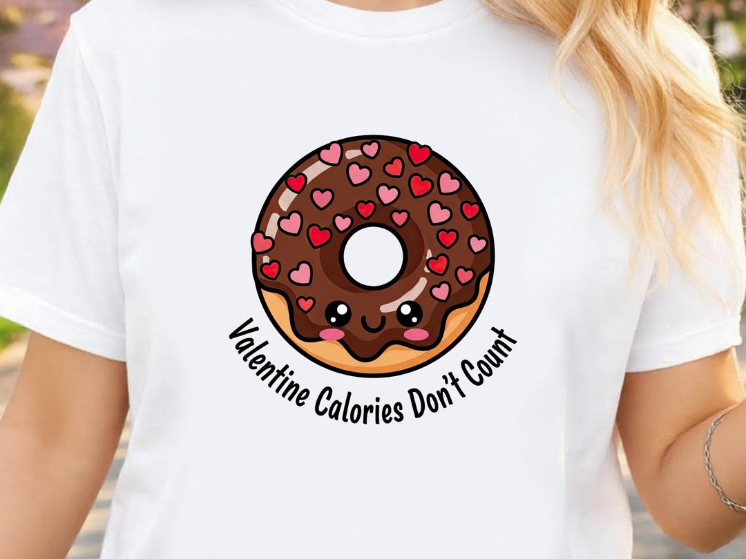 Valentine Calories Don't Count PNG, Funny Valentine Shirt Design, Cute ...