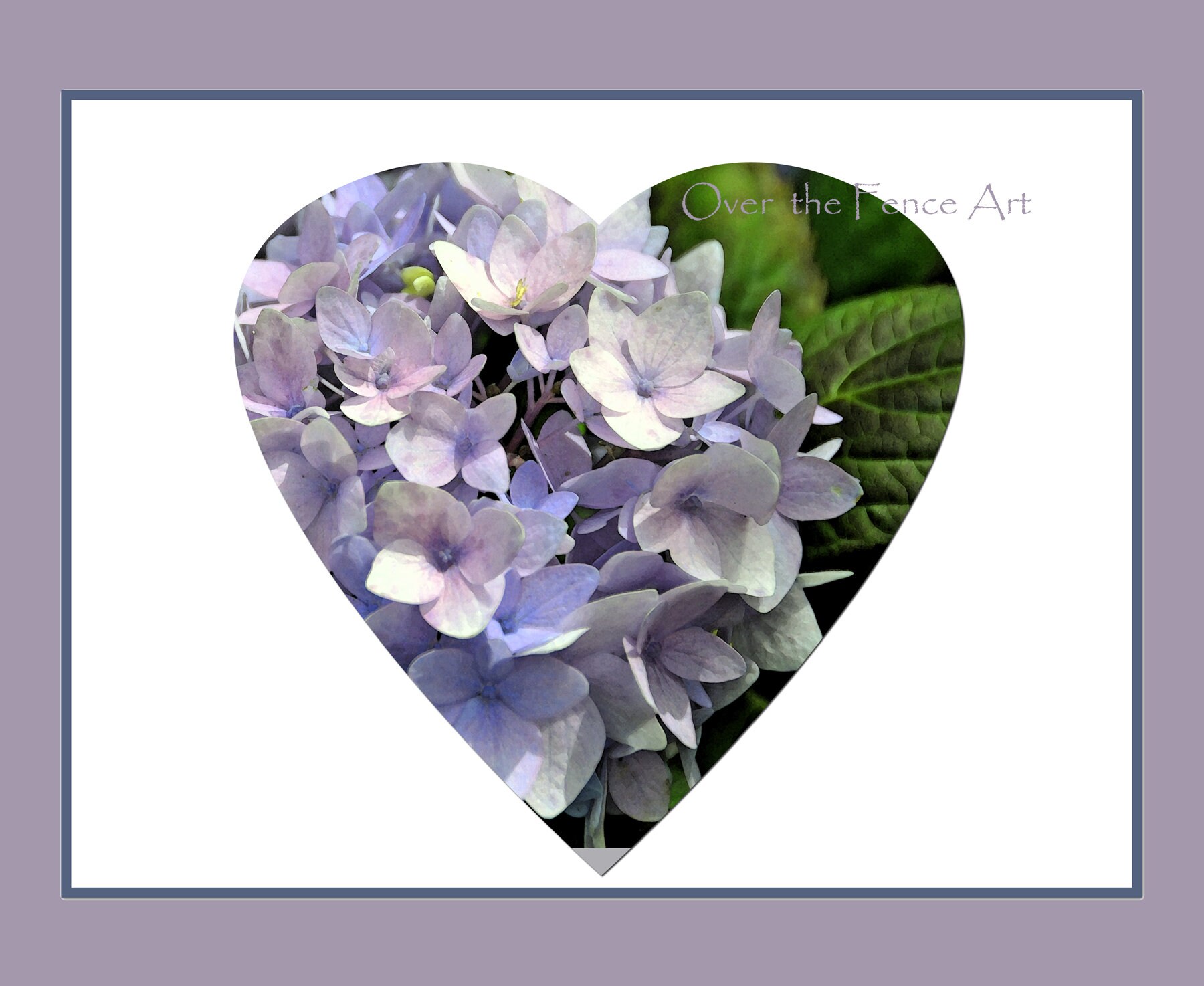 Heart Hydrangea Flower Greeting Card - Etsy