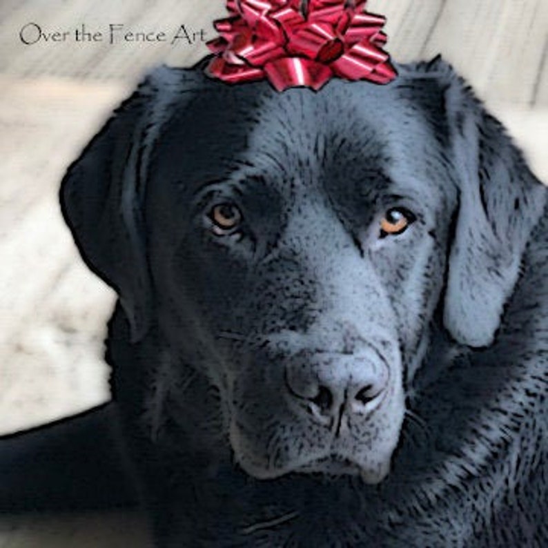Black Labrador Celebrates With You Photo Greeting Card - Etsy