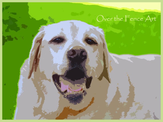 Yellow Labrador Smiles for You A Cut Out Art Photo Card | Etsy