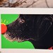 Rudolf Dog Christmas Card, Dog Art Black Labrador as Rudlolf, Funny Dog ...