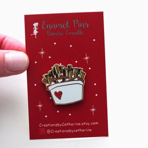 Poutine Enamel Pin, Canadian Food Label Pin, Gold Plated Label Pin ...