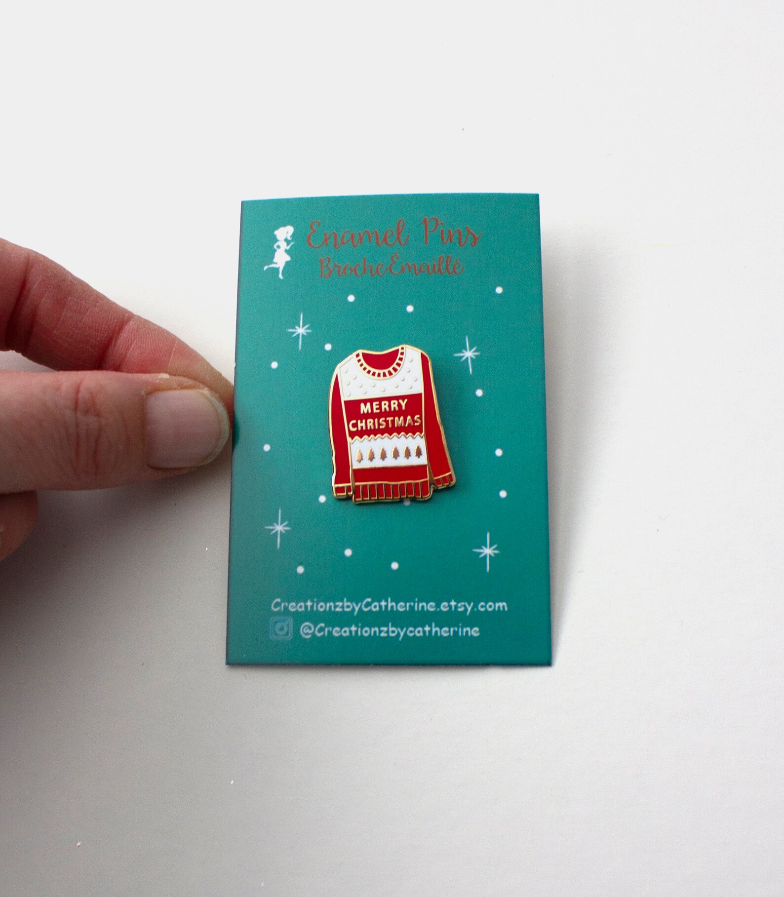 Christmas Enamel Pin Mini Sweater Pin Christmas Sweater - Etsy