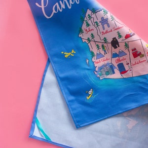 Canada Map Tea Towel: Illustrated Map Dish Towel - Etsy