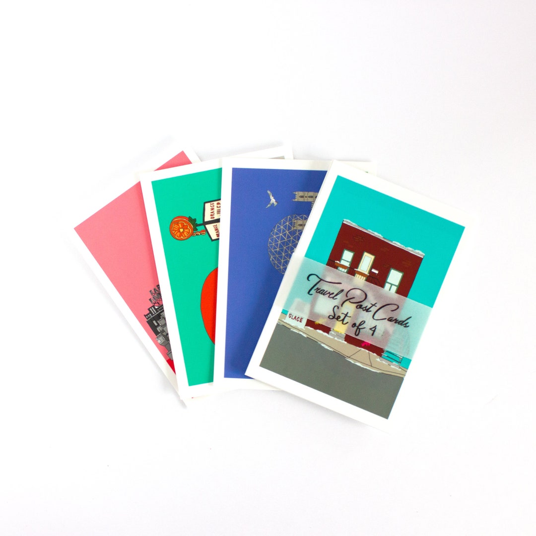 Montreal Art Prints, Set of 4, Canadian Post Card, Montreal Post Card ...