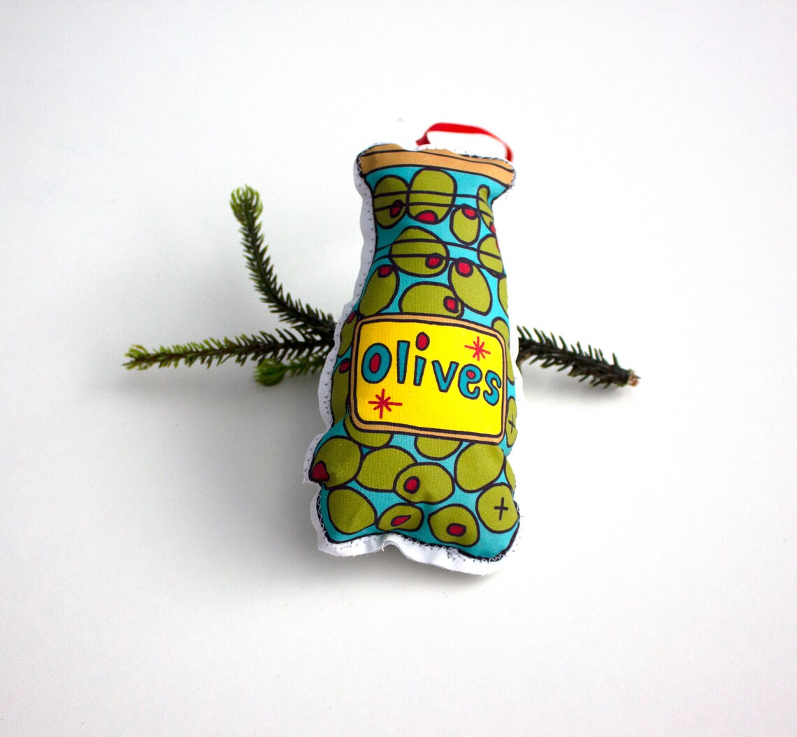 Olive Jar Christmas Ornament, Olives Tree Decoration Ornament, Food ...