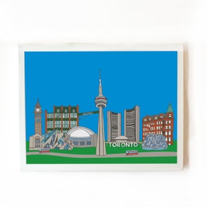 Toronto Art Print. Illustrated City Scape, Home Decor, Size 8 X 10 ...