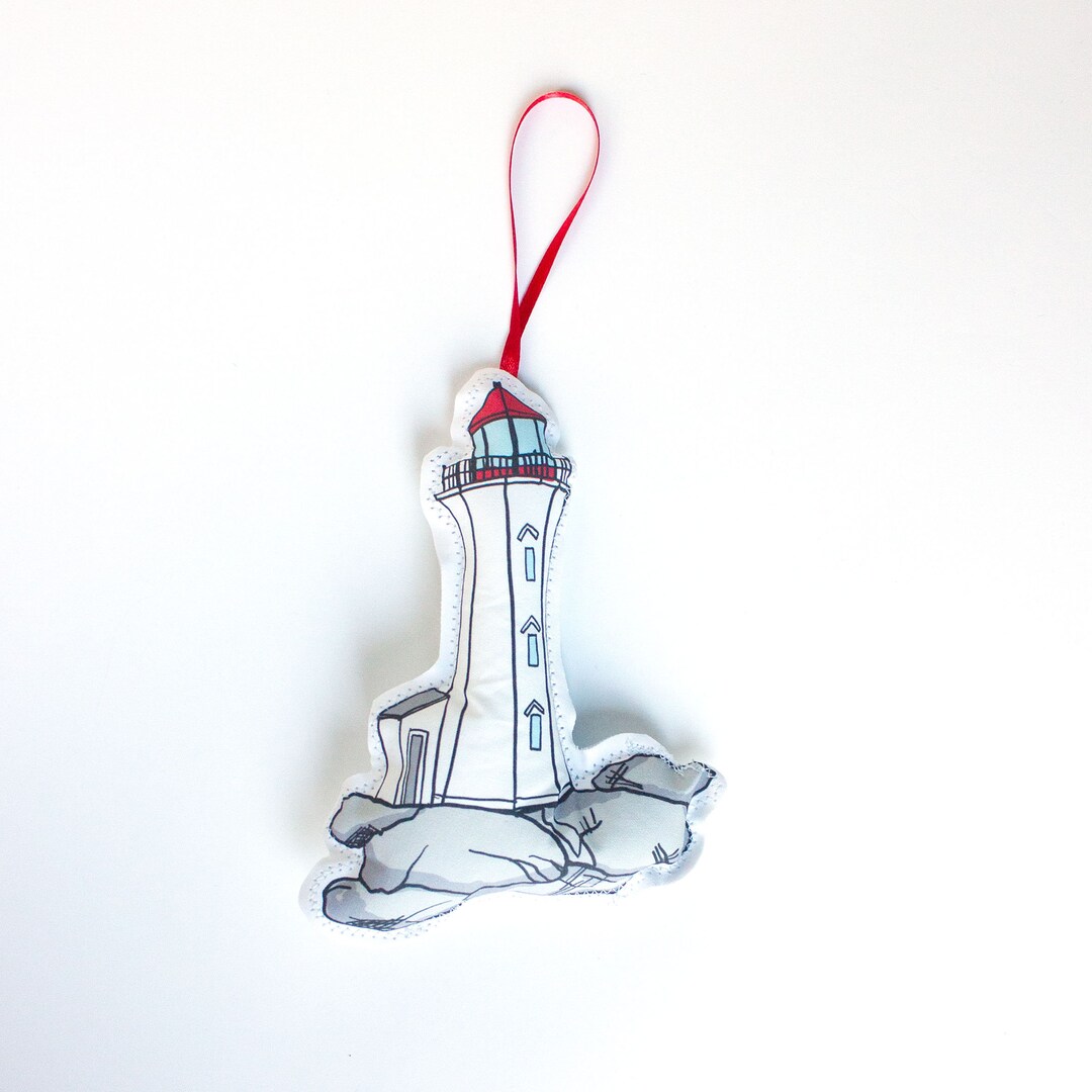 Peggy's Cove Lighthouse Plush Ornament: Tree Decoration- Nova Scotia ...