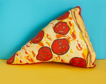 Pizza Shaped Pillow Food Lover Gift, Novelty Cushion, Unique Decorative ...
