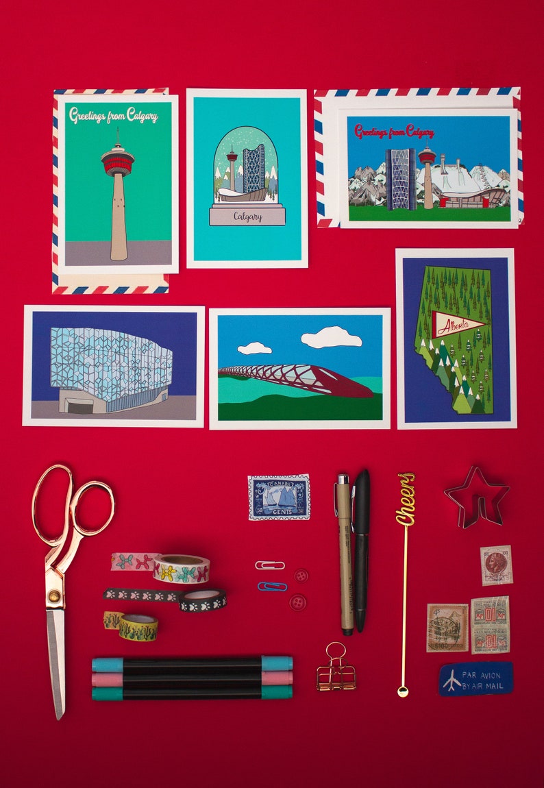 Calgary's Library Post Card. City of Calgary Building - Etsy