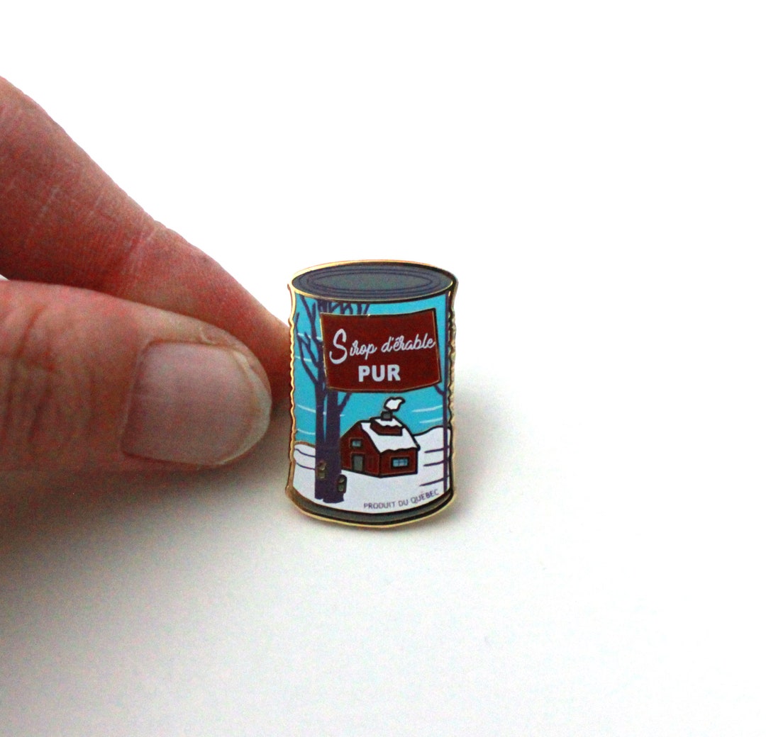 Canadian Maple Syrup Enamel Pin, Canadian Food Lapel Pin, Gold Plated ...