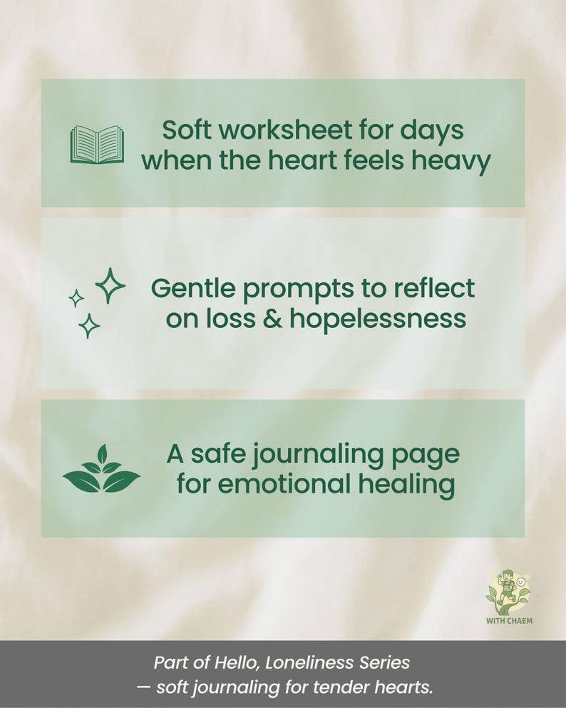 When Hope Fades | Gentle Healing Worksheet for Grief, Loss ...