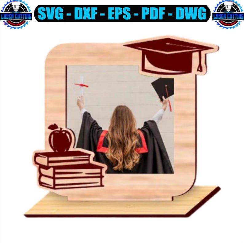 Graduation Photo Frame Laser Cut Bundle, Laser Cut Files Diploma Stand ...