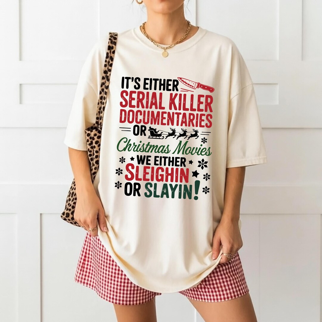 Serial Killer Documentaries Christmas Sweater, Funny Dark Humor ...