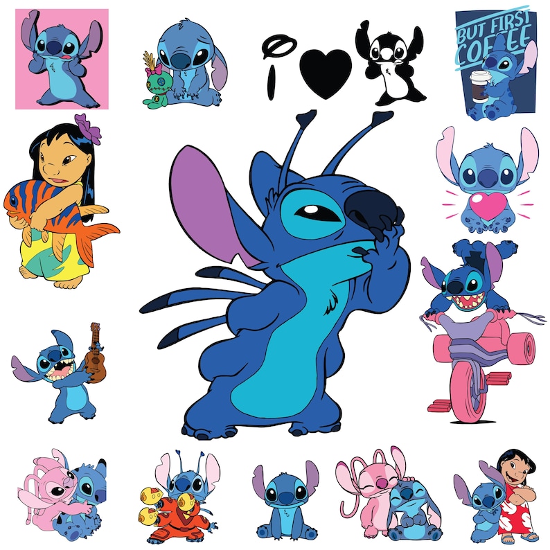 1000 Stitch Bundle, Stitch Png, Stitch Clipart, Stitch Png, Lilo and ...