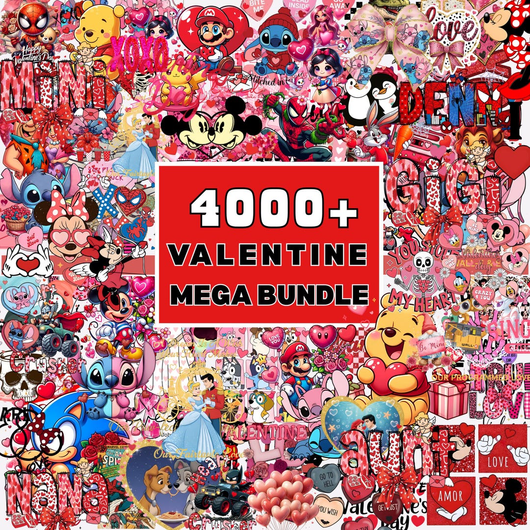 4000+ Valentine Mega Png Bundle, Valentine Love Bundle ,valentine Mom ...