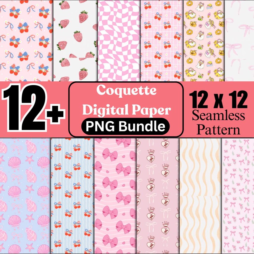 Rococo Coquette Digital Paper: Floral Pastel Pink Scrapbooking (instant ...