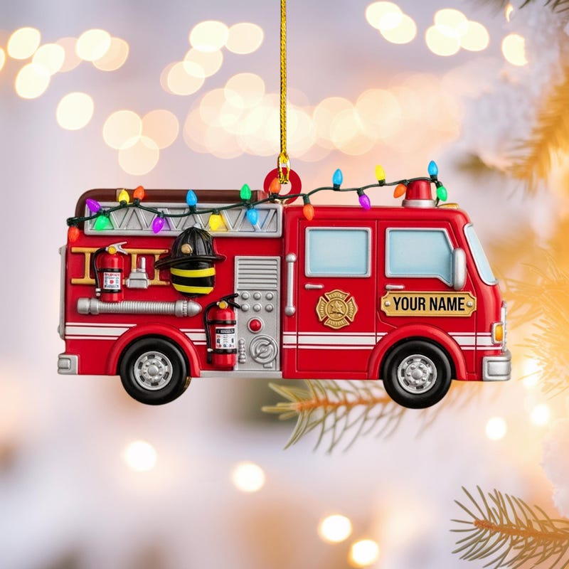 Firetruck Christmas - Etsy