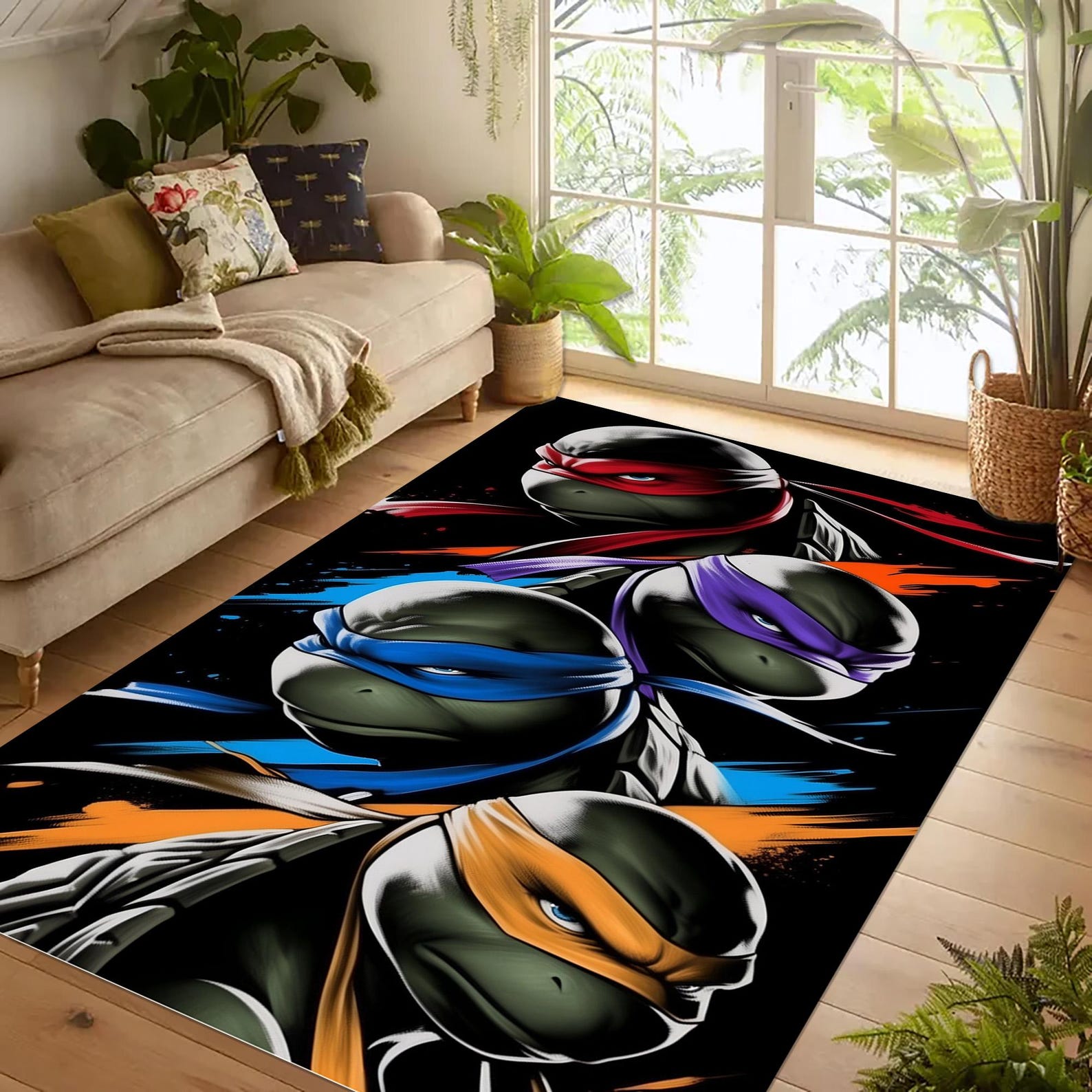 Ninja Turtles Kids Rug: Teenage Mutant Heroes, Cartoon , Comic ...