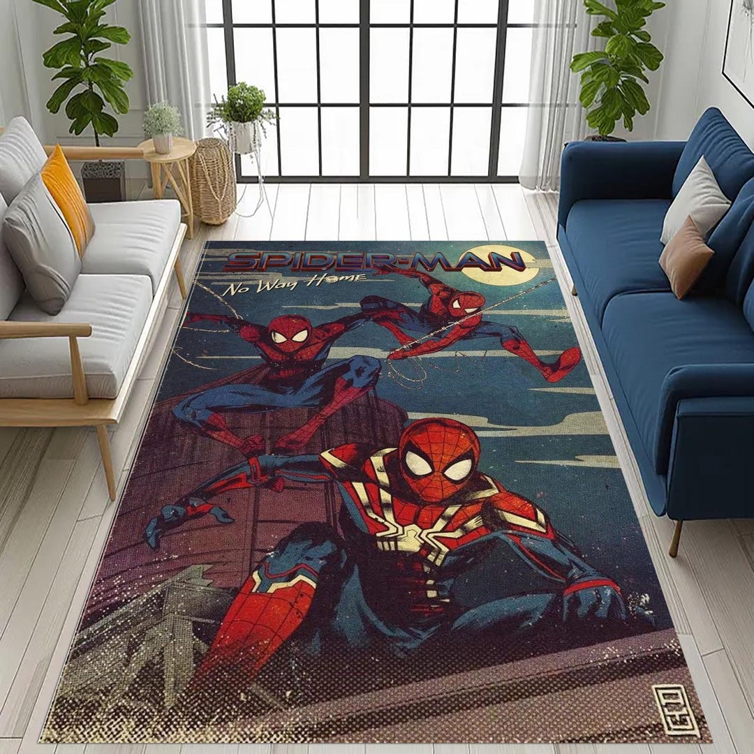 Spider-man Comic Rug: Spiderman Hero Gaming Design, Superhero Kids Room ...