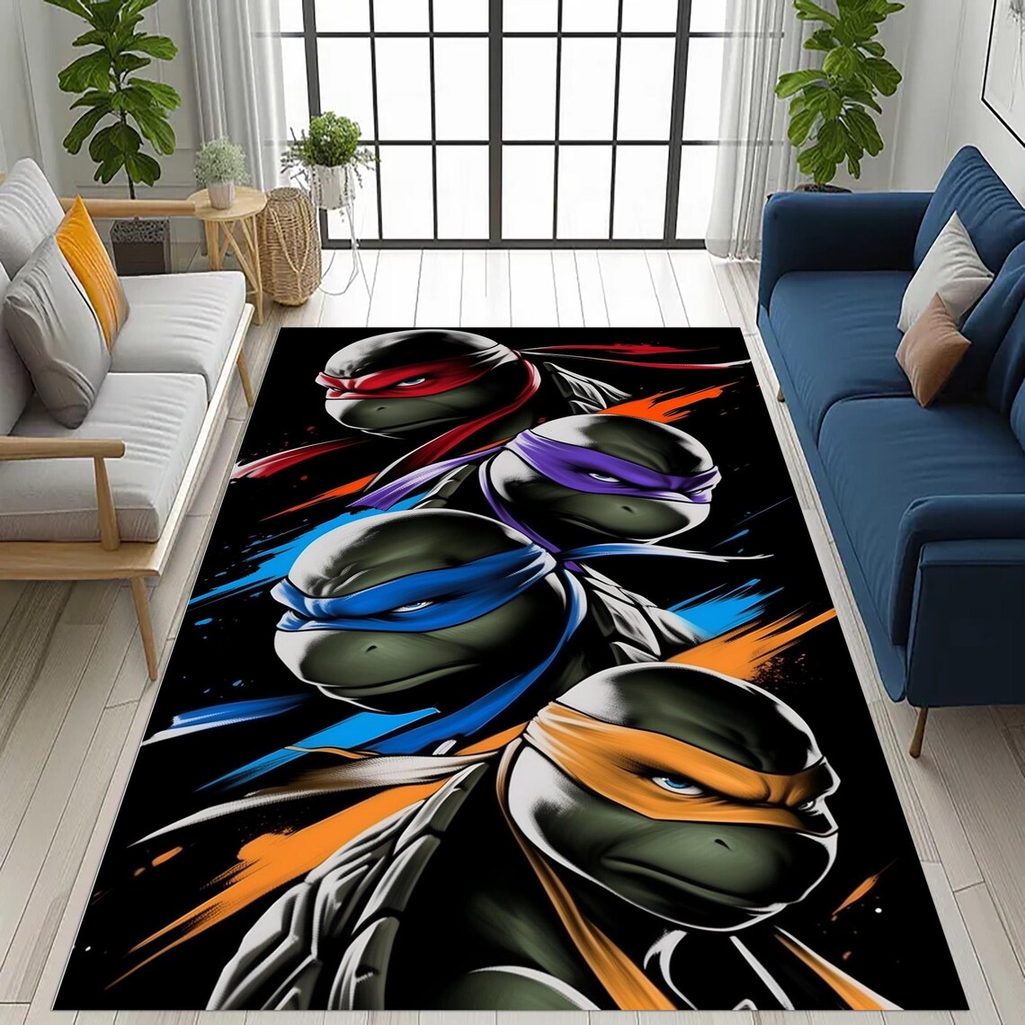 Ninja Turtles Kids Rug: Teenage Mutant Heroes, Cartoon , Comic ...