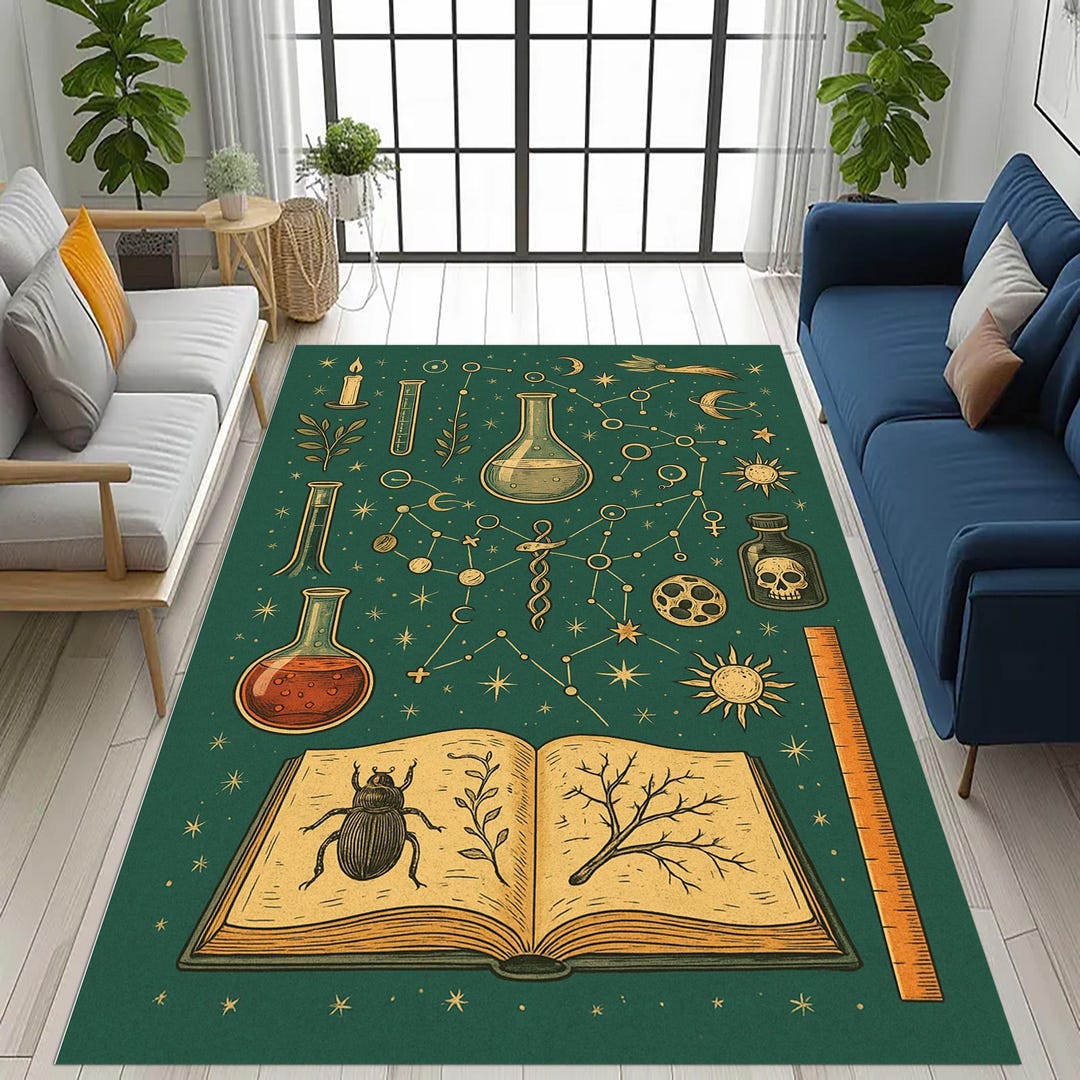 Alchemy Constellation Rug: Occult Science Astrology, Dark Academia ...