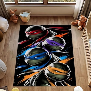 Ninja Turtles Kids Rug: Teenage Mutant Heroes, Cartoon , Comic ...