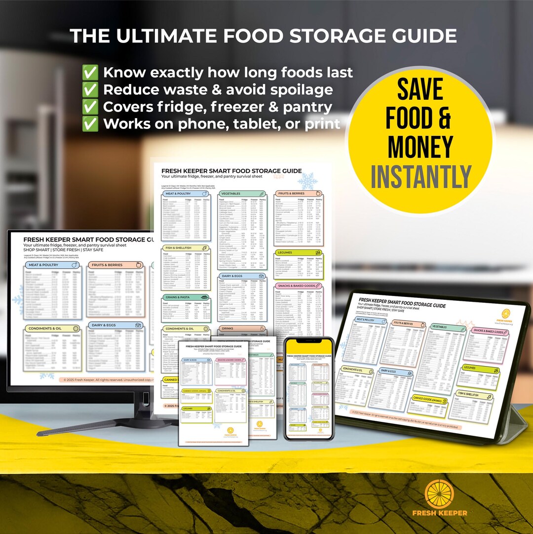 Smart Food Storage Guide: Fridge, Freezer, Pantry (digital Download) - Etsy