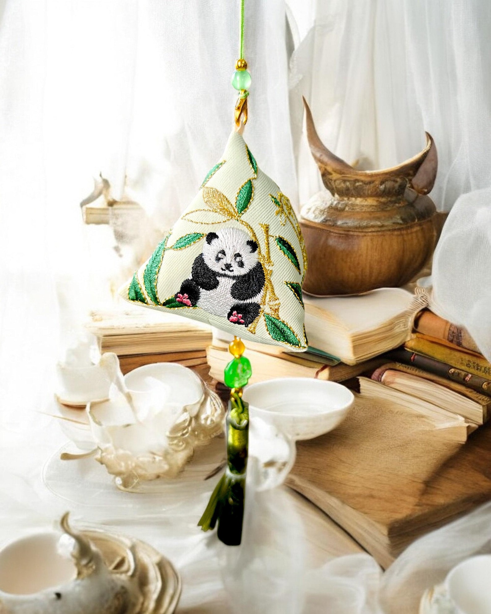 Handmade Zongzi-shaped Chinese Fragrant Sachet | Cotton Herbal Aroma ...