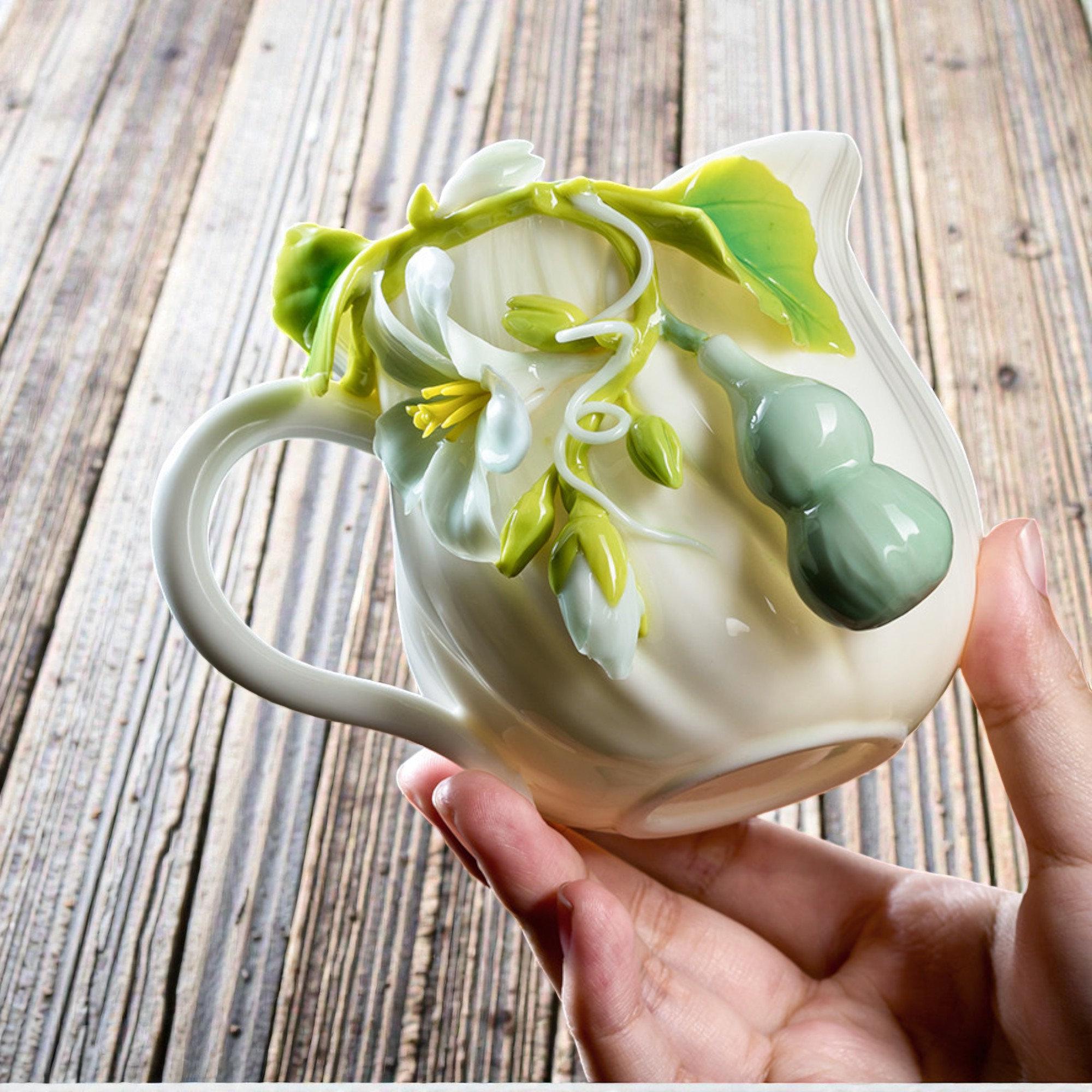 Handmade Narcissus Ceramic Coffee Cup - Intangible Cultural Heritage ...