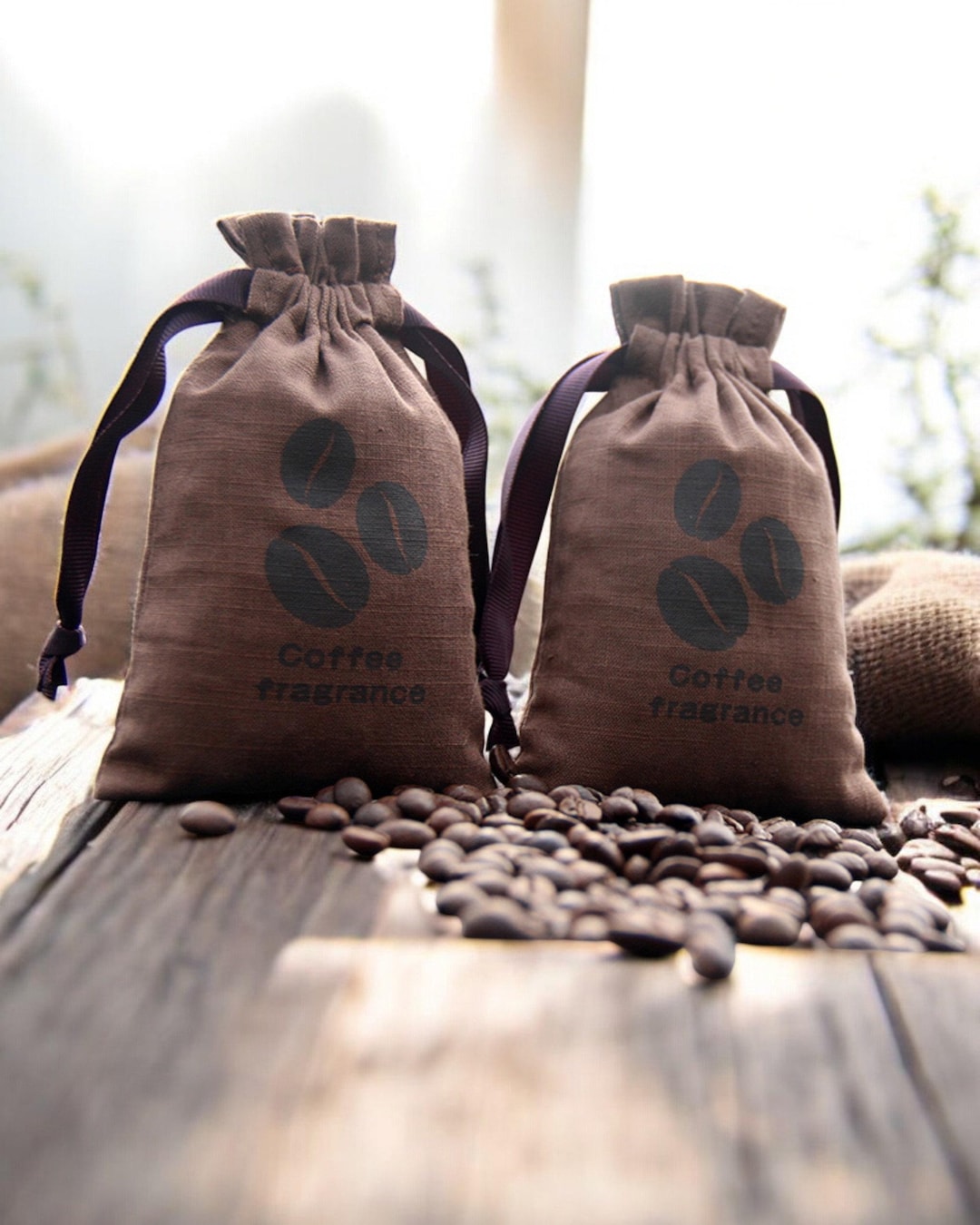 Natural Coffee Bean Scented Sachet | Handmade Aroma Bag | 2-pack | Home ...
