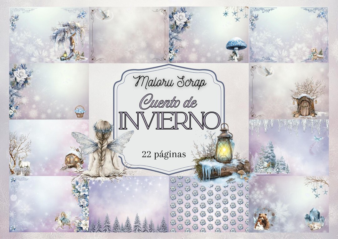 Colección Digital. CUENTO DE INVIERNO. Scrapbooking. Journal. Invierno ...