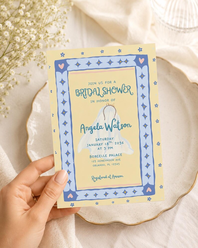 Whimsical Enchanted Forest Bridal Shower Invitation – Editable Template ...