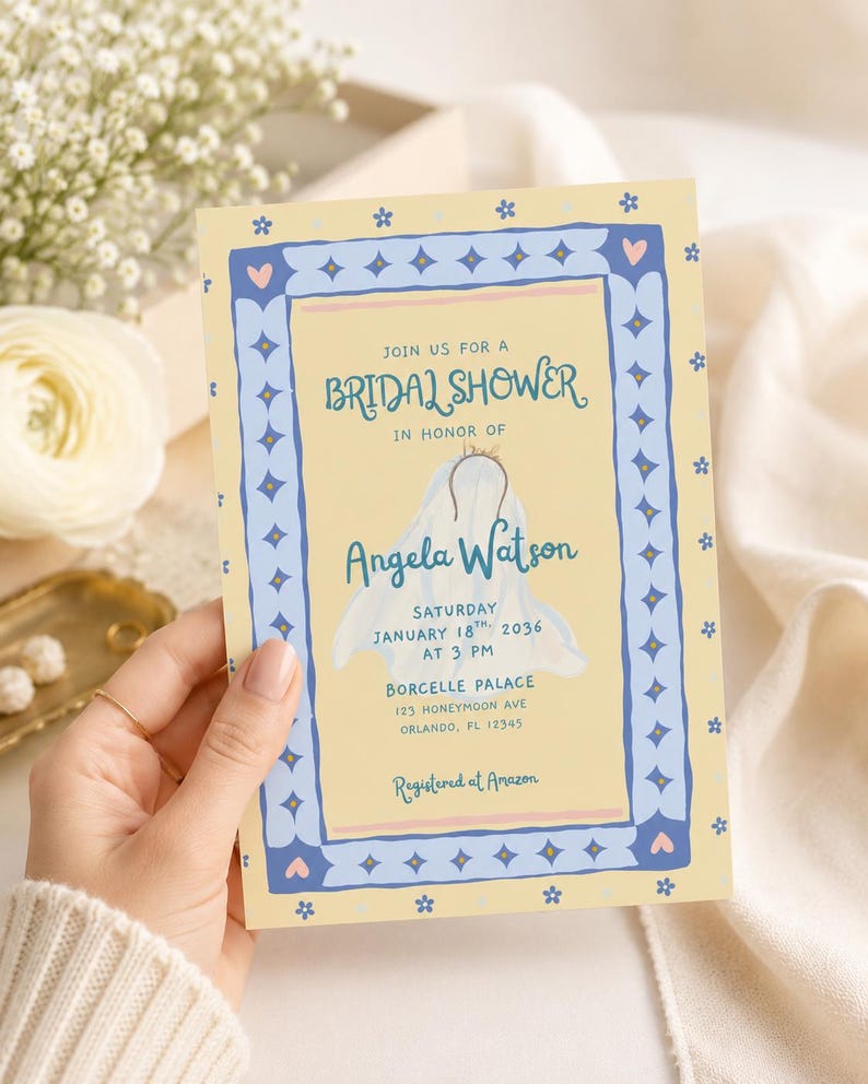 Whimsical Enchanted Forest Bridal Shower Invitation – Editable Template ...