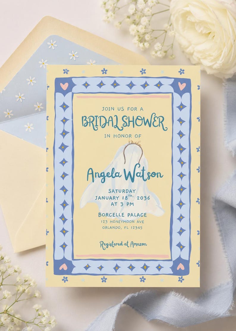 Whimsical Enchanted Forest Bridal Shower Invitation – Editable Template ...
