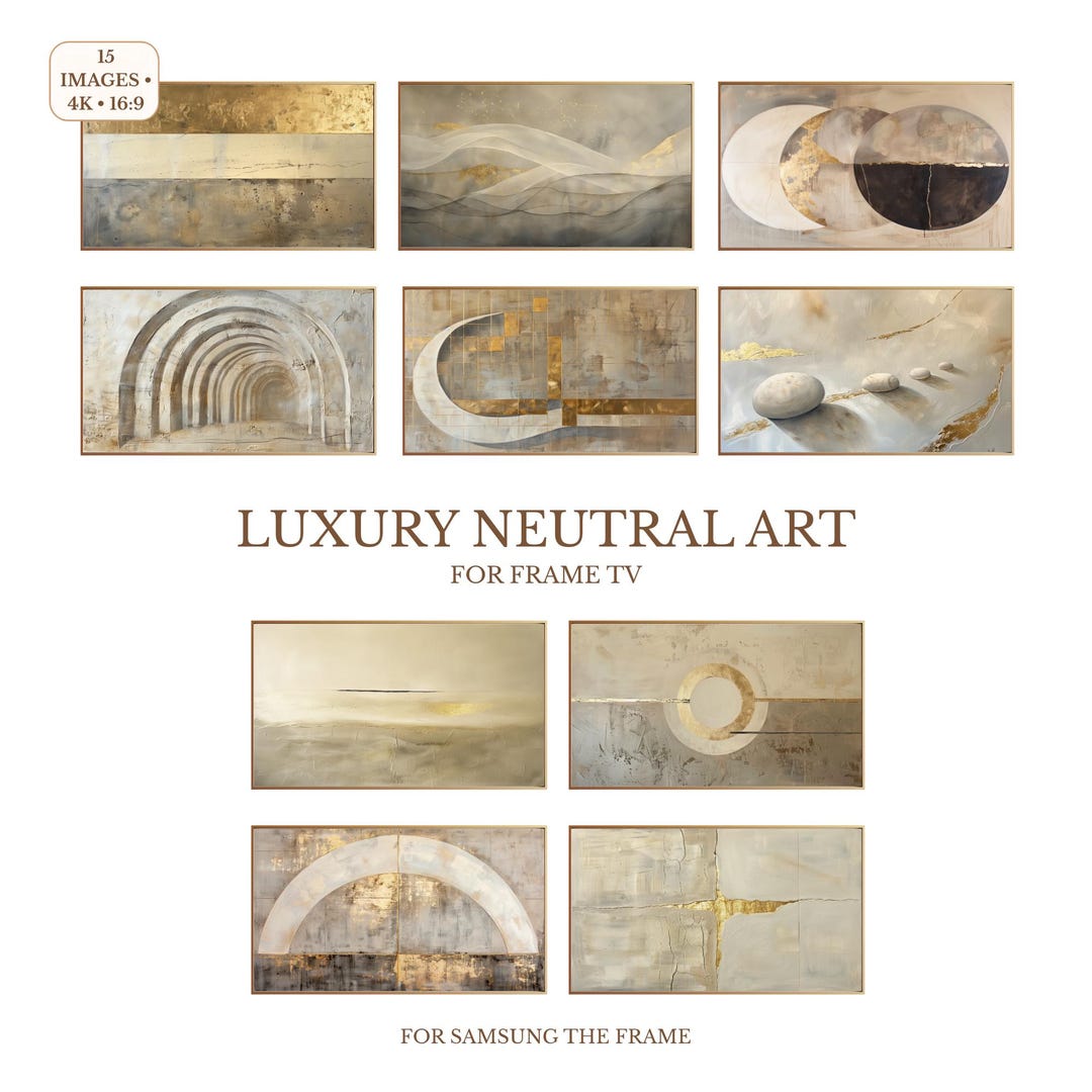 Luxury Neutral Frame TV Art: 10 4K Images, 16x9 Set - Etsy