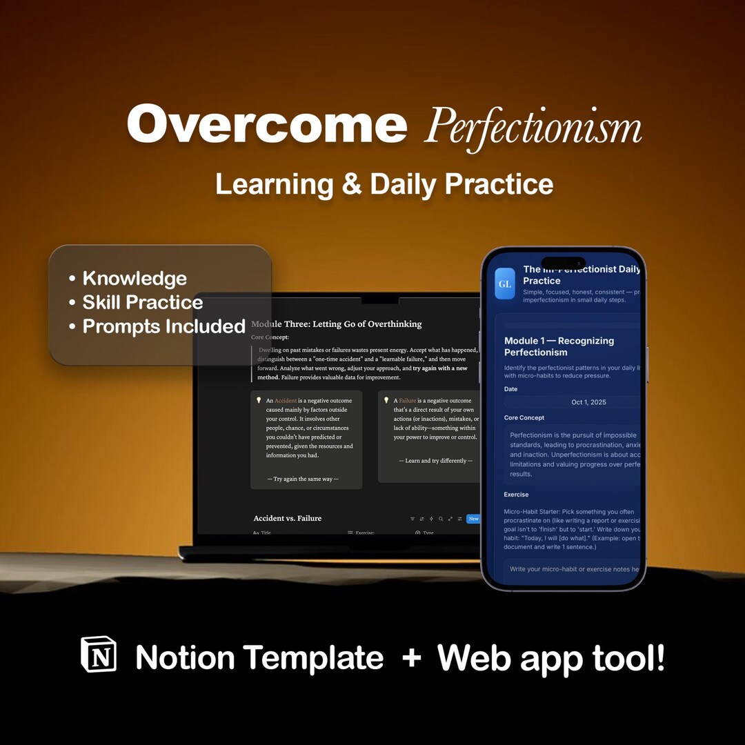 Overcome Perfectionism: Online Tool + Notion Template – Daily Practice ...