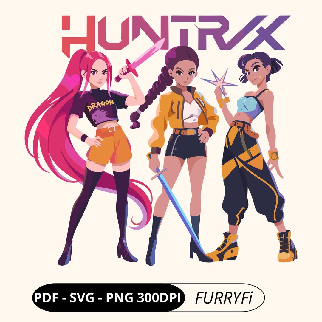 Kpop Huntrix PNG, Demon Hunters PNG, Saja Girls PNG, Derpy Tiger ...