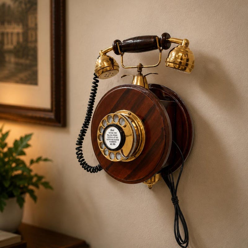Old Wood Wall Telephone - Etsy