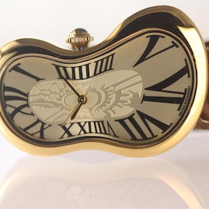 Melting Watch Dali Inspired Vintage Style Rare French Homage Irregular ...
