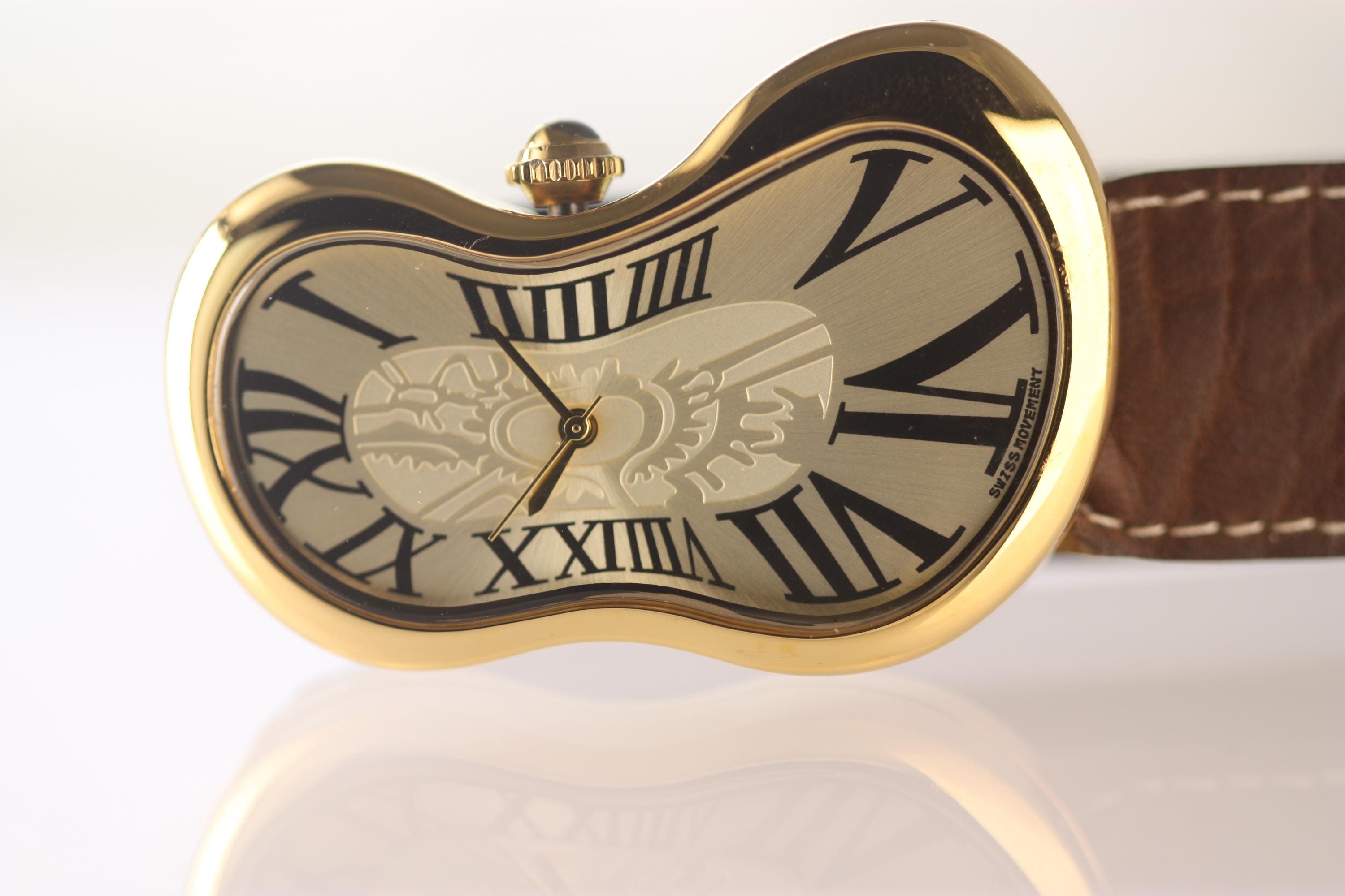 Melting Watch Dali Inspired Vintage Style Rare French Homage Irregular ...