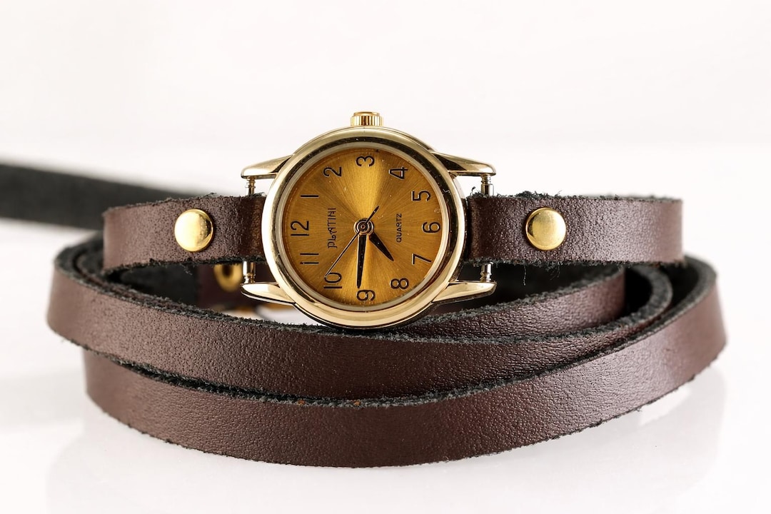Woman Wrap Watch ,golden Wrist Watch, Winding Watch, Bracelet Watch ...