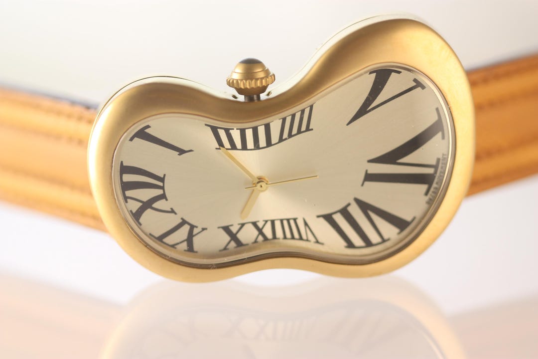 Melting Watch Dali Inspired Vintage Style Rare French Homage Irregular ...